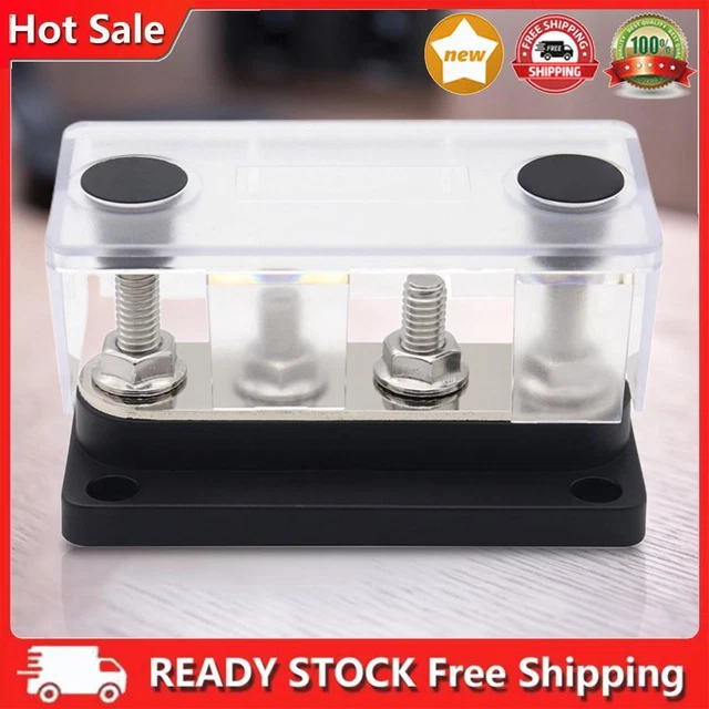 150A BUSBAR TERMINAL Block Bus Bar 48V 5/16 Studs Bus Bar Box for RV ...