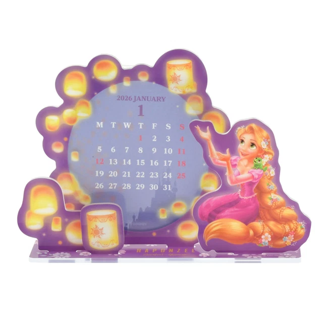 JAPAN TOKYO DISNEY Store Rapunzel Desk Calendar Acrylic CALENDAR ...