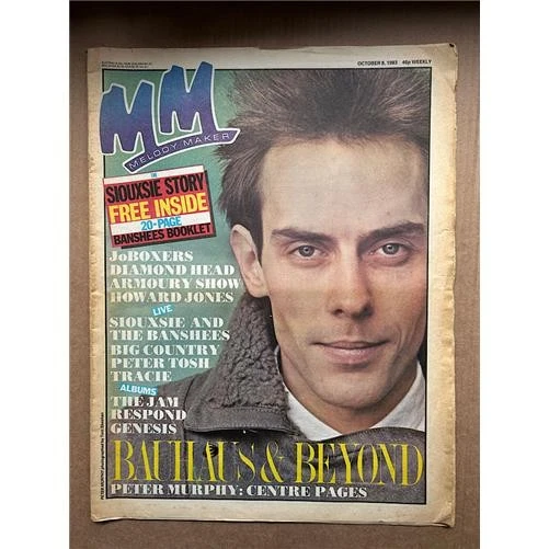 BAUHAUS MELODY MAKER Magazine October 8 1983 - Pete Murphy Cover With ...