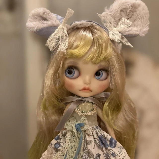 CUSTOM OOAK ICY Doll - Hand-Painted Face - Lime Green Hair - Star Eyes ...