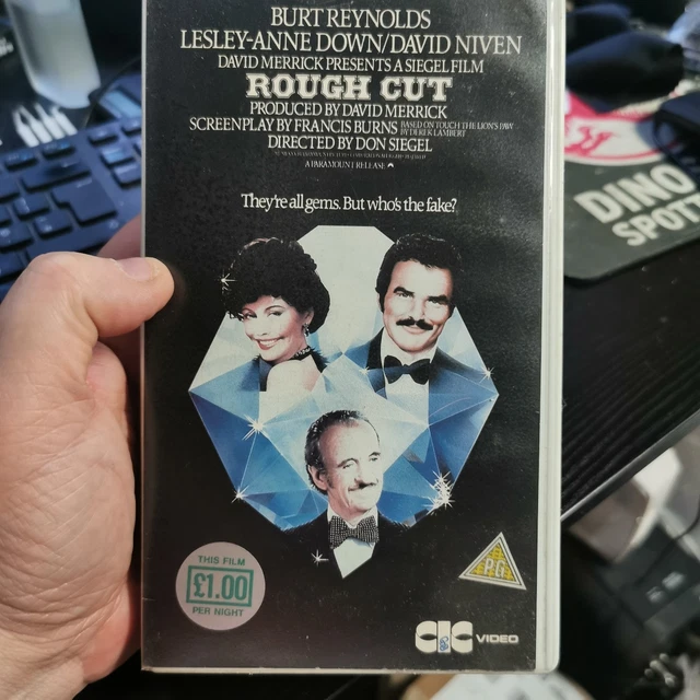 ROUGH CUT cic vhs pre cert video david niven burt reynolds slight mould ...