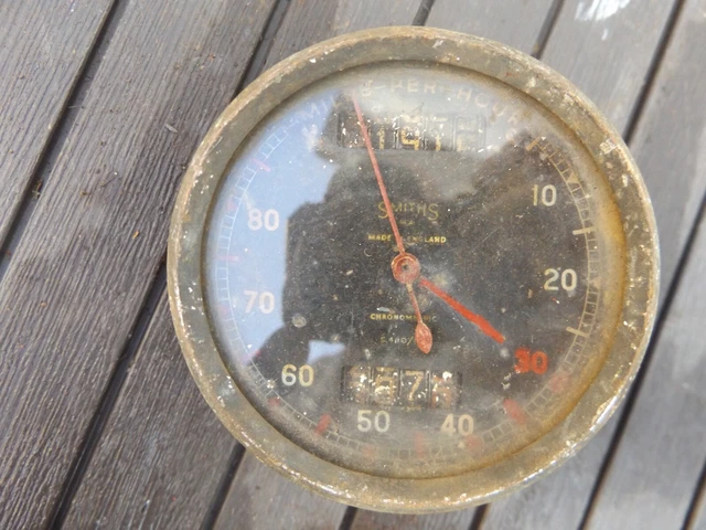 VINTAGE MOTORCYCLE SMITHS Chronometric Speedo Speedometer Suit Bsa ...
