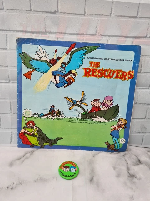 THE RESCUERS STICKER Album Walt Disney Edition Incomplete + Badge A16 ...