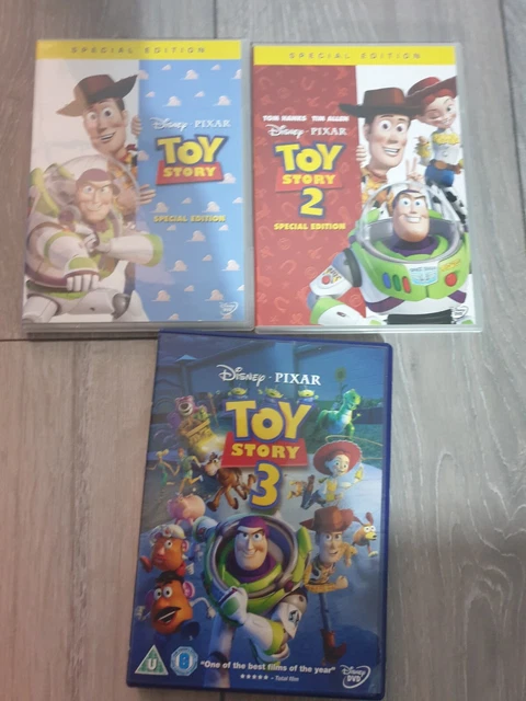 DISNEY PIXAR : TOY STORY Trilogy 1- 2- 3 DVD family film Bundle. PAL 2 ...