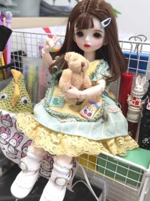 FULL SET 1/6 Princess Girl BJD Doll Ball Jointed Kids Gift Eyes Dress ...