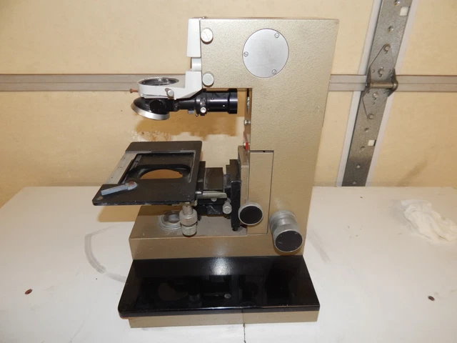 *TC* VICKERS VINTAGE Photoplan Heavy Duty Microscope Stand-Stage-Turret ...