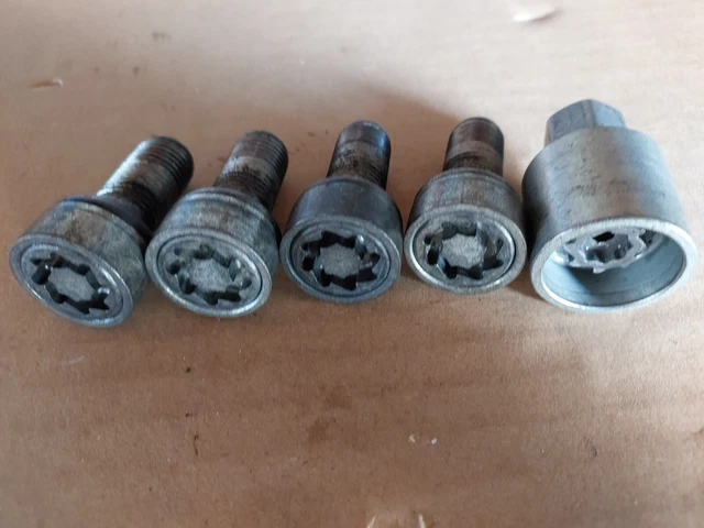 ORIGINAL VW GOLF 6/7/8 Skoda Seat Felgenschloss Radsicherung 4 Stk. M14 ...