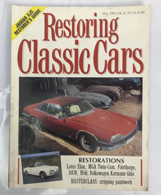 RESTORING CLASSIC CARS May 1989 Magazine Vintage In OK Condition EUR 8 ...