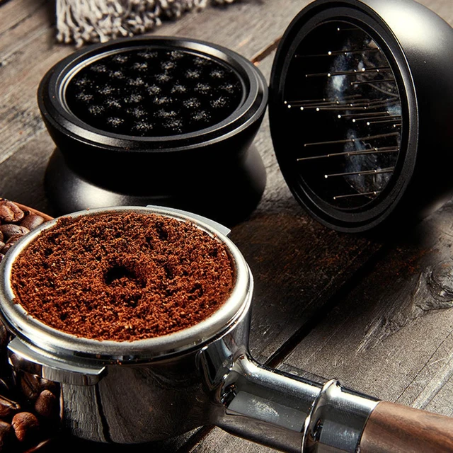 BLACK 51MM ADJUSTABLE Coffee Distributor Food Grade Metal Rotating ...