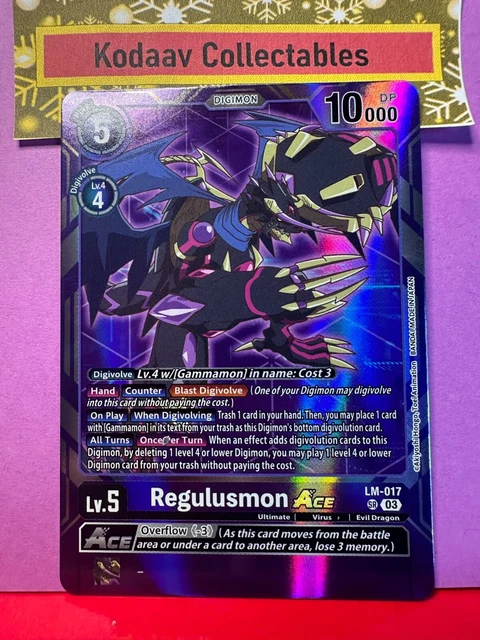 DIGIMON TCG EXCEED Apocalypse Regulusmon Ace LM-017 SR $20.00 - PicClick CA