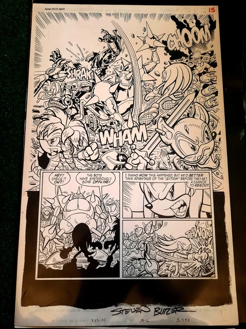 ARCHIE SONIC THE Hedgehog Original Comic Art #133 Page 12 Steven Butler ...