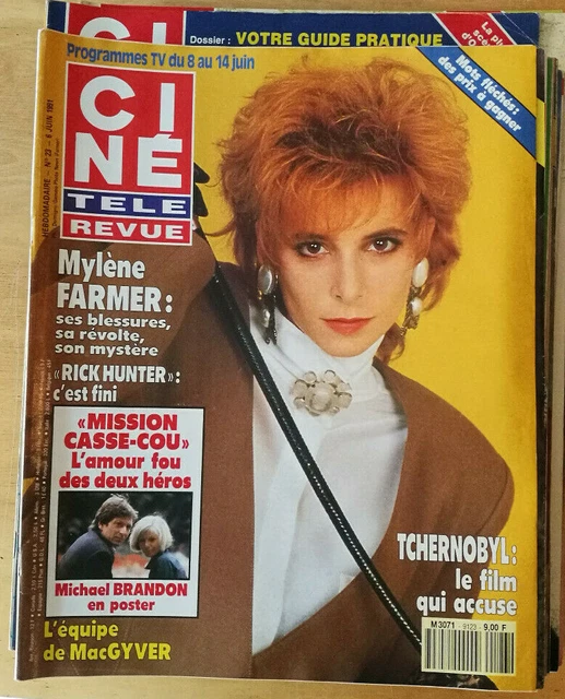 PROGRAMMES TELE TV Cine Tele Revue N°23 6 Juin 1991 Mylene Farmer EUR ...