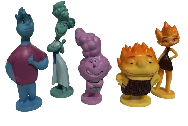DISNEY PIXAR ELEMENTAL Movie Figure Set – Wade, Brook, Gale, Clod ...
