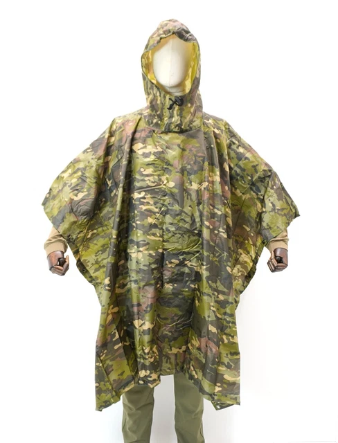 TMC CAMO BRITISH Army Style Poncho Waterproof Ripstop Cape Lightweight ...