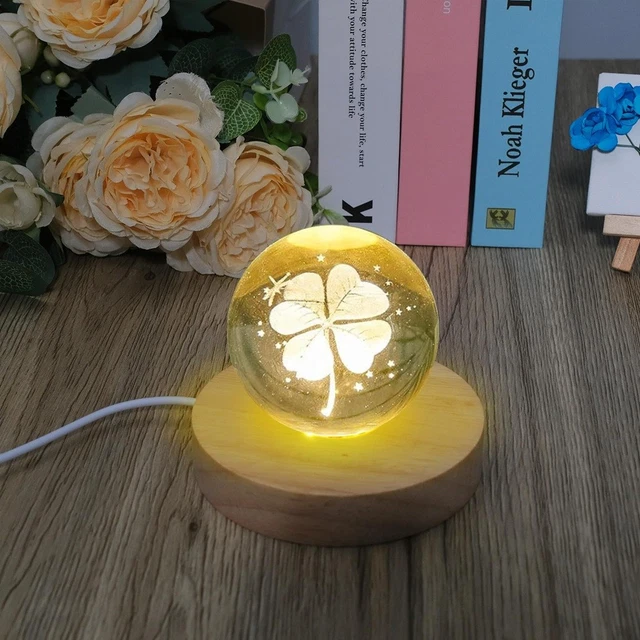 10 PCS WOODEN LED Display Bases Round Wood Display Lighted Bases for ...