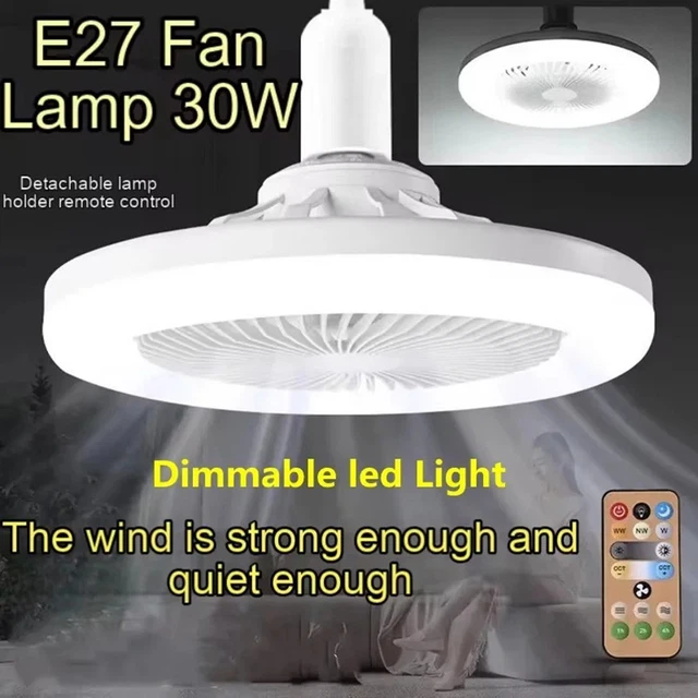 CEILING FAN LIGHT Adjustable Brightness Integrated Lighting And Airflow ...