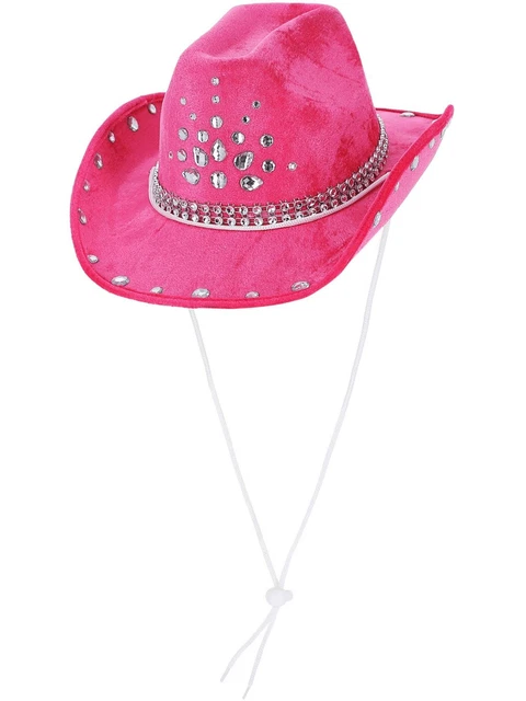 SMIFFYS HOT PINK Rhinestone Cowboy Hat £11.88 - PicClick UK