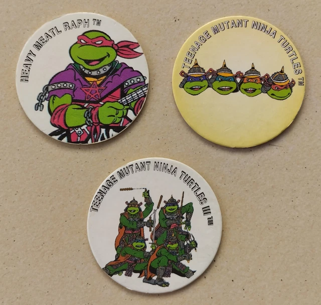 LOT DE 3 Pogs Tortues Ninjas 40 131 150 1995 Capsulmania Mirage EUR 8 ...
