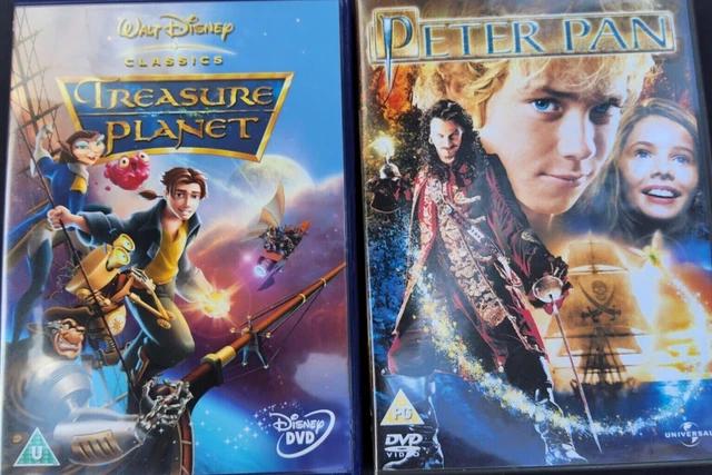 DISNEY TREASURE PLANET DVD with Slip Cover & Disney Peter Pan Universal ...