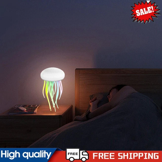 LED CUTE JELLYFISH Bedside Lamp RGB Gradient Type-C Charging for Baby ...