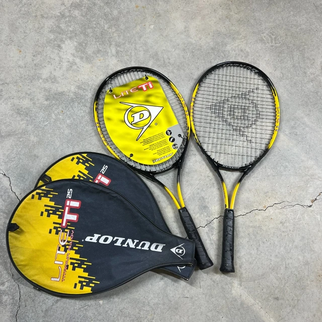 DUNLOP LITE TI 25 LOT OF 2 Titanium Alloy Tennis Racquet Racket 1 NEW 1 ...