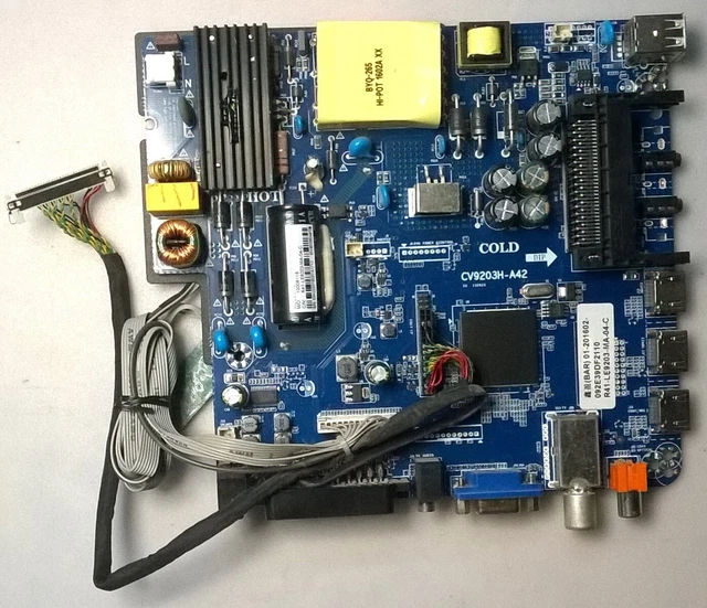 MAIN BOARD CV9203H-A42 + I.r. E Tastierino Per Tv Akai Aktv401 O ...
