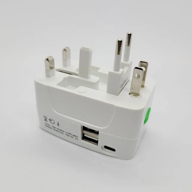 COMPACT TRAVEL ADAPTER with USB Ports and Type C Secure and Reliable ...
