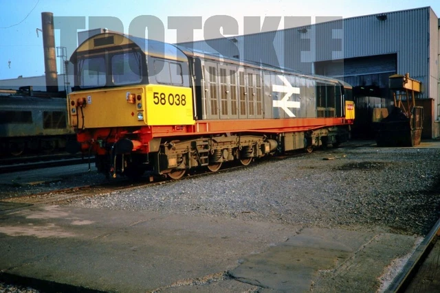 35MM SLIDE BR British Rail Diesel Loco Class 58 58038 Toton 1986 ...