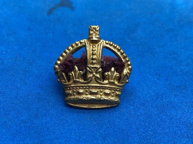 ORIGINAL WW1 / WW2 British Army Rank Crown - Kings Crown £4.00 ...