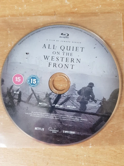 ALL QUIET ON the Western Front Blu-ray Disc Only (2022) Daniel Brühl Netflix EUR 4,66 - PicClick IT