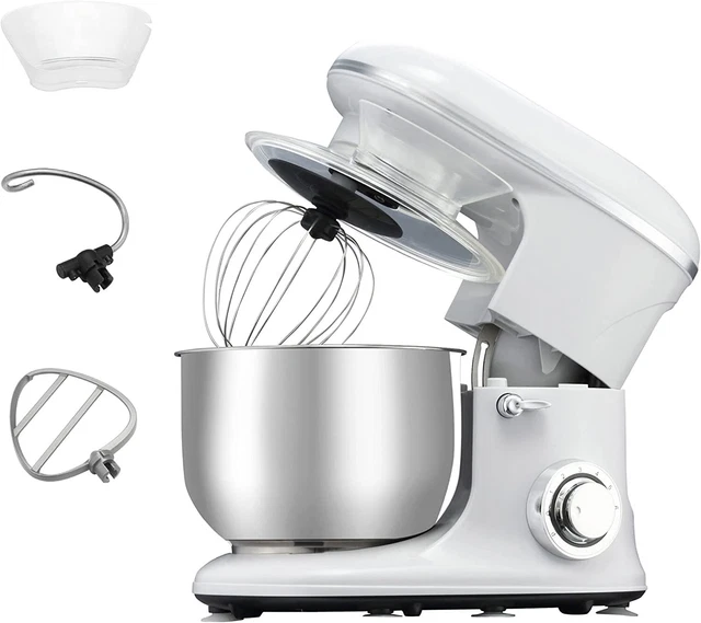 HOMCOM STAND MIXER with 6 Speeds and Pulse Setting, 1200W 5.5L Tilt ...
