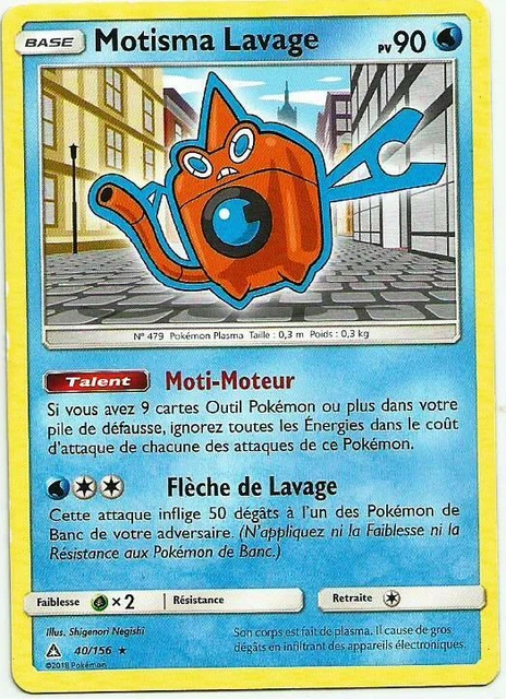 CARTE POKEMON MOTISMA Lavage 40/156 Rare Neuf. Sl Ultra Prisme France ...