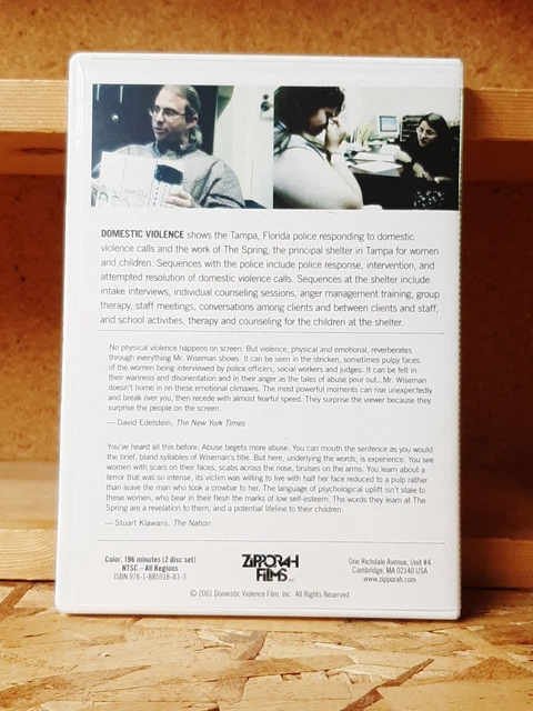 DOMESTIC VIOLENCE DVD-R Frederick Wiseman ZIPPORAH FILMS Authentic US ...