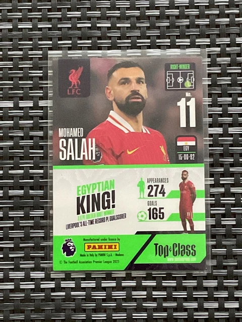 PANINI TOP CLASS 2025 - Premier League - Unbeatable - Mohamed Mo Salah ...