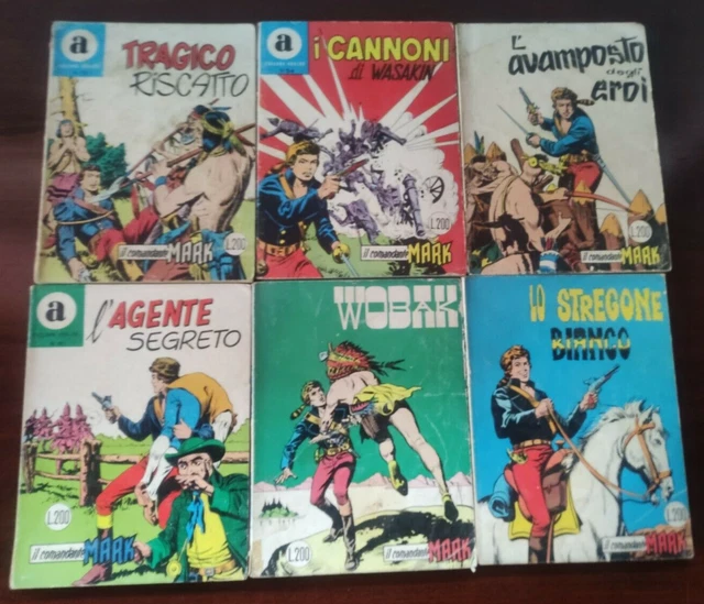 IL COMANDANTE MARK Lotto 6 fumetti da 200 lire EUR 25,00 - PicClick IT
