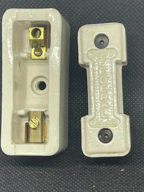FEDERAL CERAMIC FUSE holder and fuse base 15 amp ACI Type LD 31.50 PicClick AU