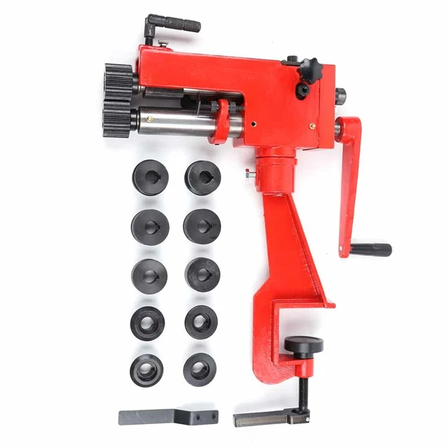7& SHEET METAL Bead Roller Bending Red Bender Rolling Machine W/ 6 Dies ...