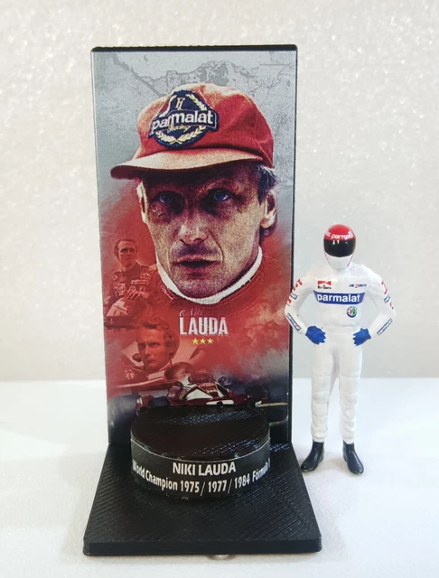 FIGURA 1/43 NIKI Lauda Tributo World Champion + Podium Fórmula 1 EUR 49 ...