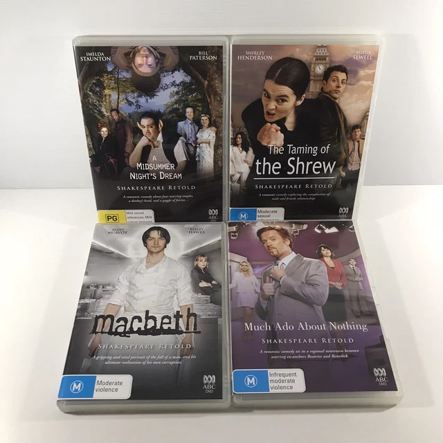 SHAKESPEARE RETOLD DVD Bundle R4 Midsummer Taming Shrew Macbeth Much ...