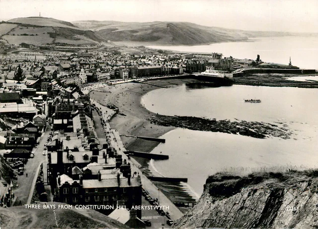 ABERYSTWYTH THREE BAYS - Salmon Real Photo Postcard £2.45 - PicClick UK