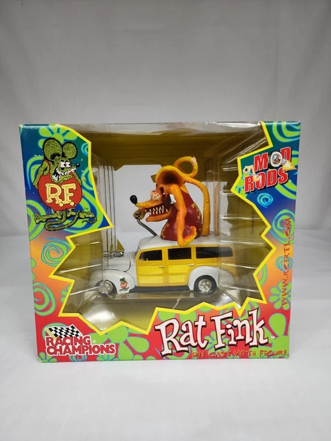 RAT FINK MOD Rods Die Cast Car W/ Figure 1940 Ford Woody 1:24 Scale Ed Roth ERTL $234.72 ...