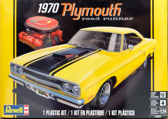 1970 PLYMOUTH ROAD Runner 1:24 Model Kit Bausatz Revell 4531 EUR 29,90 ...