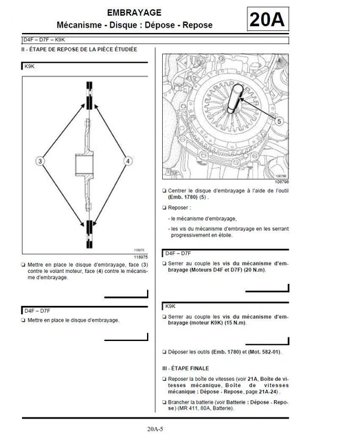 MANUEL ATELIER ENTRETIEN réparation technique maintenance Renault Twingo 2 - Fr EUR 25,00 ...