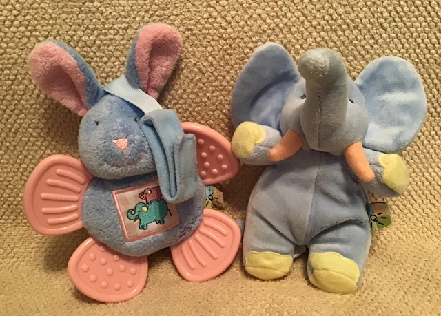 JOHN LENNON REAL Love Bunny Rabbit Teether & Elephant Small Soft Toy ...