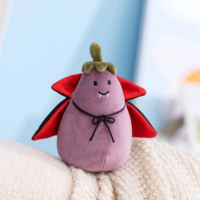 JELLYCAT VIVACIOUS AUBERGINE Vampire: 17cm Ultra Soft Rare Collectible ...