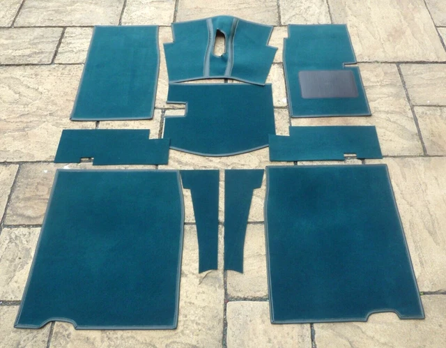 AUSTIN HEALEY FROGEYE Sprite Mk1 Interior Aqua-Green Carpet Set £135.00 ...