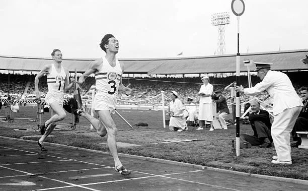 DEREK JOHNSON & Brian Hewson Of Great Britain Crossing The Finish 1955 ...