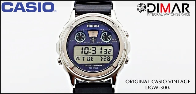 VINTAGE CASIO DGW-300. Digi-Graph. QW.828.JAPAN. WR.100m. AÑO.1988 EUR ...