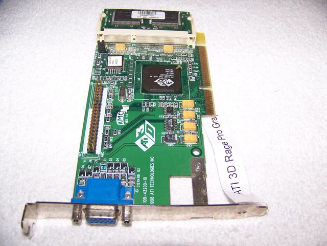 ATI 3D RAGE Pro AGP 2X VGA Video Graphics Card 109-43200-10 Gateway ...