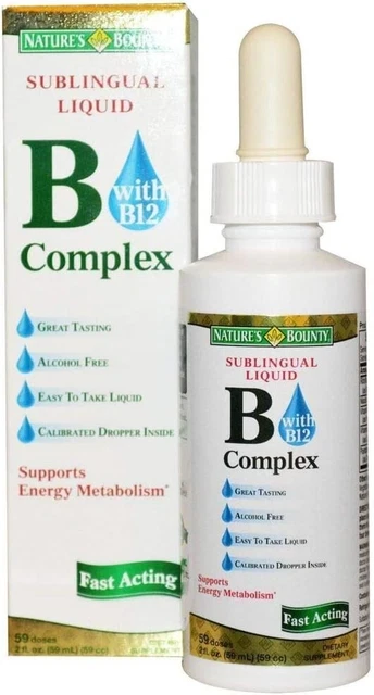 Sm Natures Bounty Vitamin B Complex Sublingual Liquid 2 Oz £1495 5731